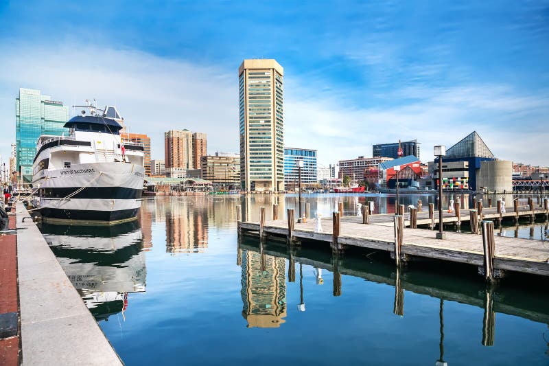 Marina Pier Near the Waterfront in Baltimore S Inner Harbor Editorial ...