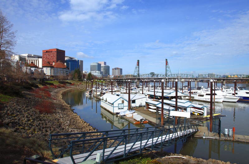 Marina & Portland or. City Center. Stock Photo - Image of portland ...