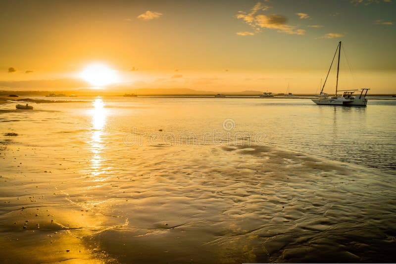 1770 Marina in Queensland at Sunset in Australia Stock Image - Image of ...