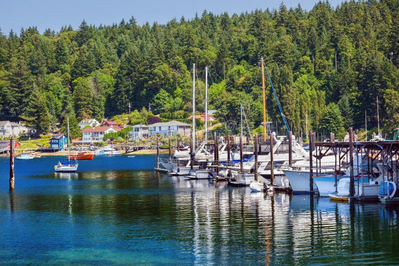 Marina Reflection Gig Harbor Washington State Stock Photo - Image of ...