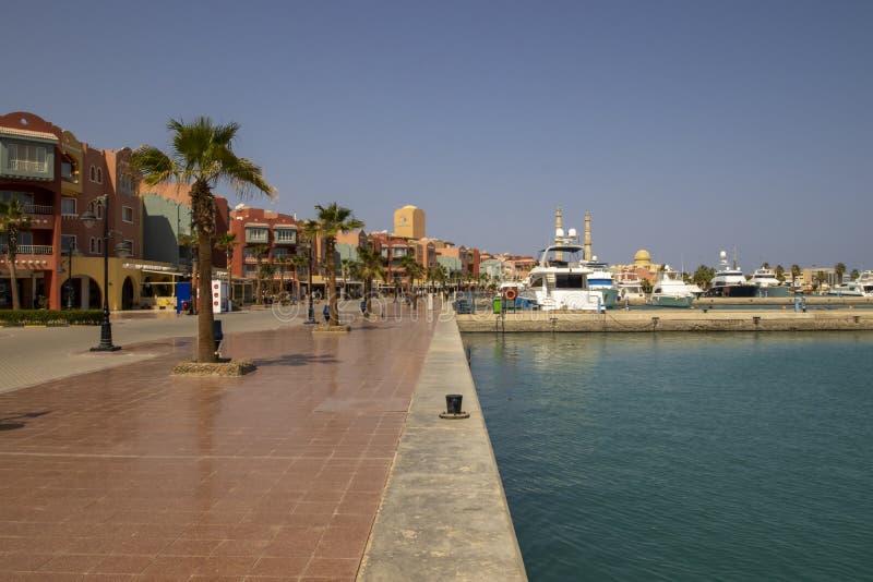 The Marina in the Resort of Hurghada, Egypt Stock Image - Image of ...