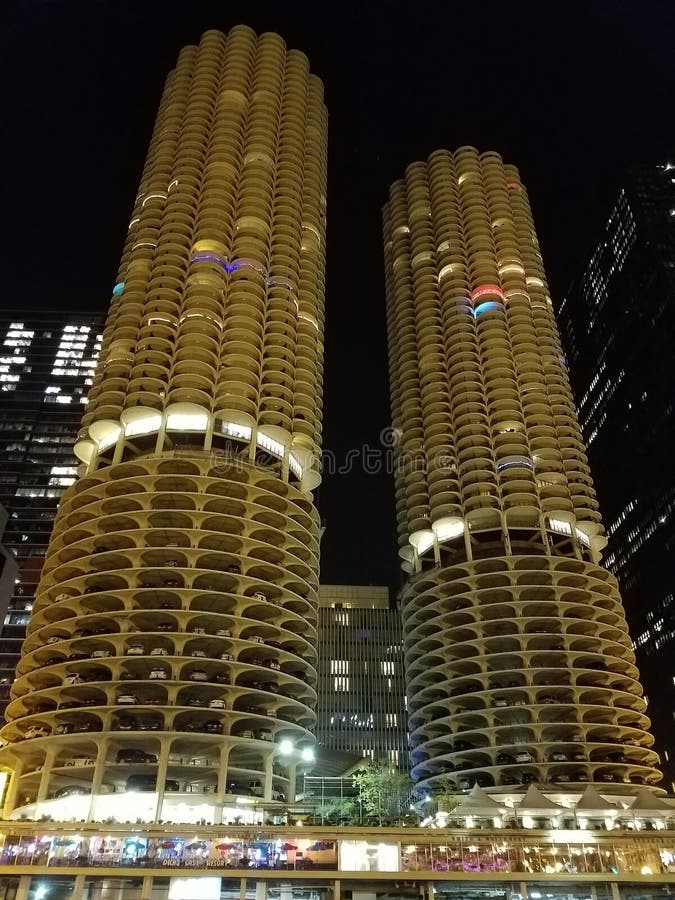 Marina Towers, Chicago foto editorial. Imagen de agua - 134256936