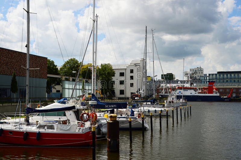 Marina in the Town Bremerhaven Editorial Image - Image of port, marina ...