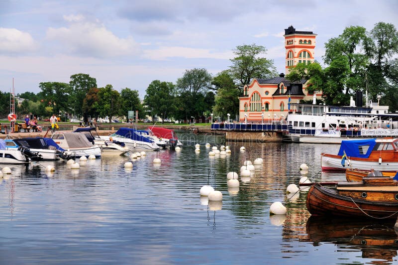 Marina of Vastervik, Sweden Editorial Stock Image - Image of ...