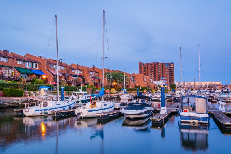 A Marina on the Waterfront in Canton, Baltimore, Maryland Editorial ...