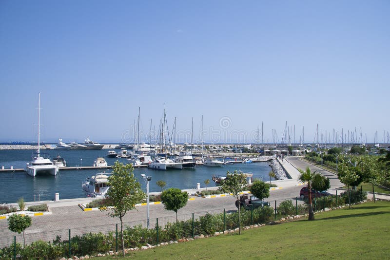 Marina with Yachts and Boats Stock Image - Image of boat, pier: 31774745