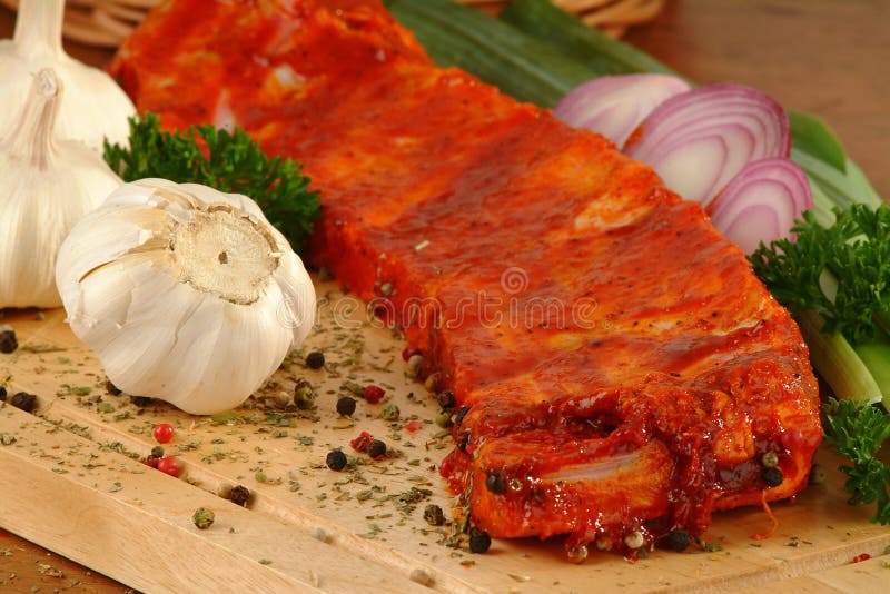 Marinade ribs stock image. Image of onion, barbecue, spice - 36942325