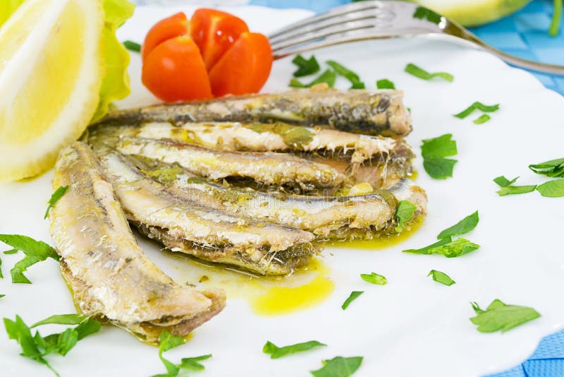 Marinated anchovies stock image. Image of recipes, fillet - 24324815