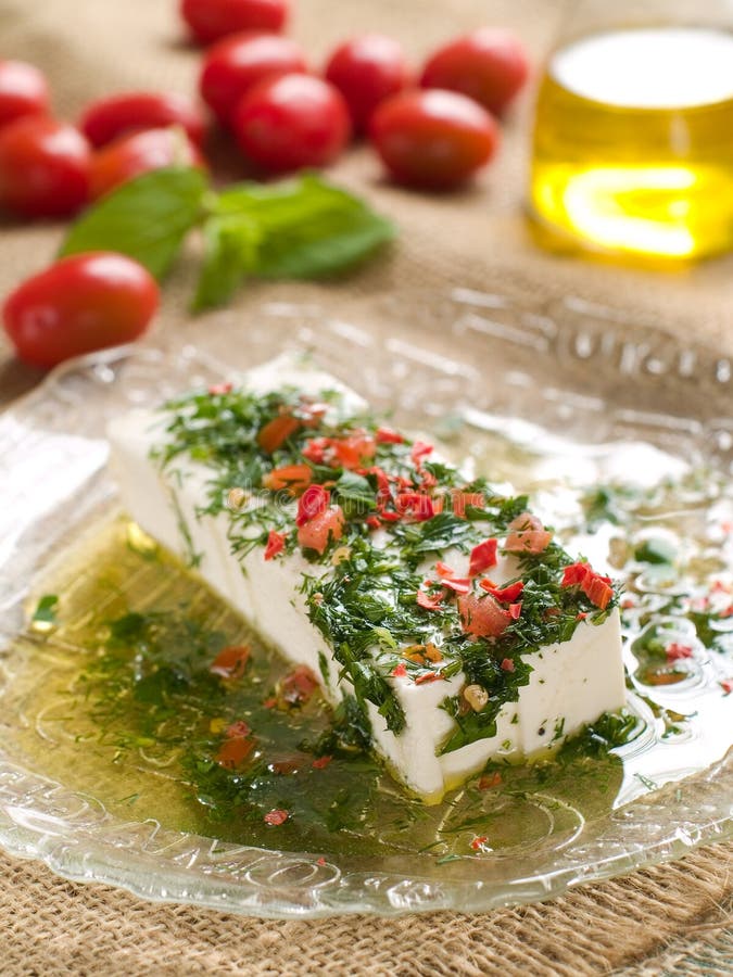 Marinated cheese stock photo. Image of thyme, healthy - 16241482