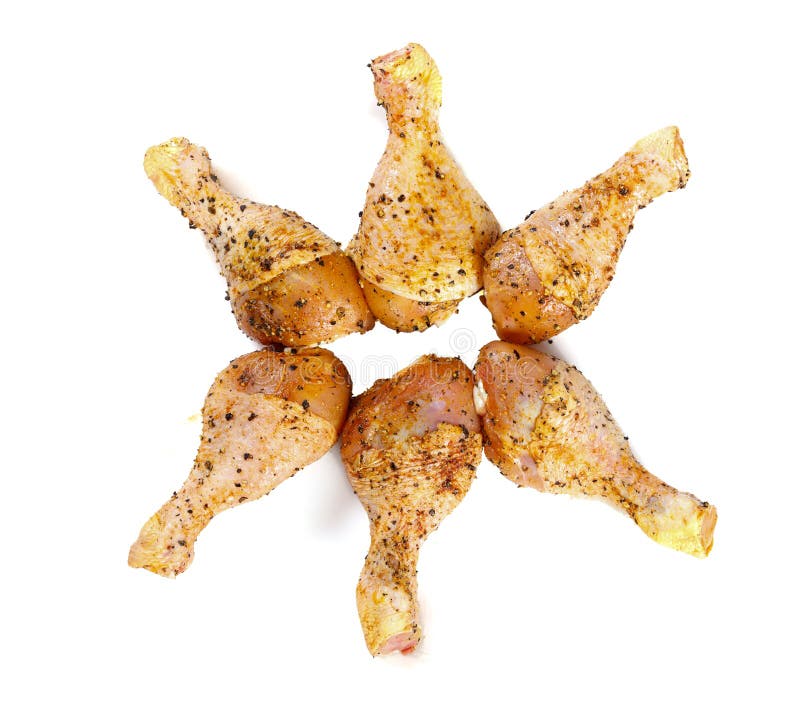 Marinated Chicken Legs - Star Shape Stock Photo - Image of spice ...