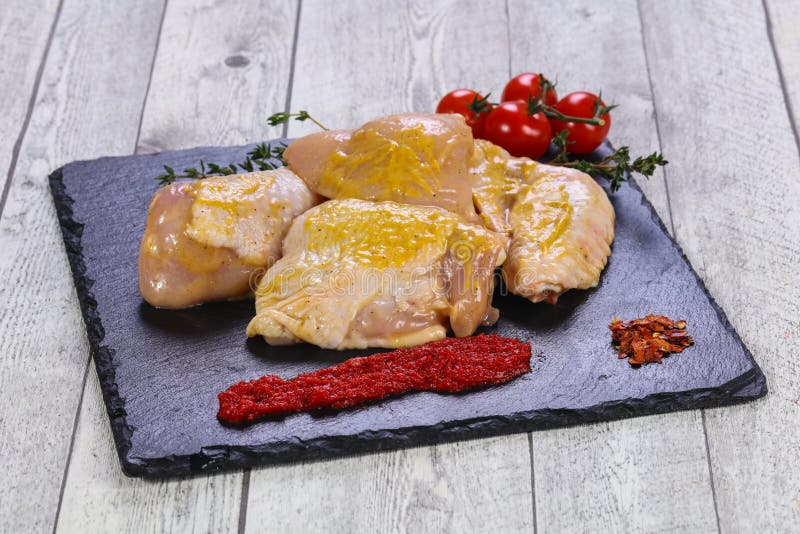 Marinated Chicken with Mustard Stock Image - Image of food, honey ...