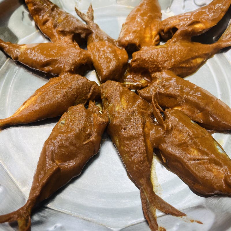 Marinated fish for frying stock image. Image of cooking - 260867563