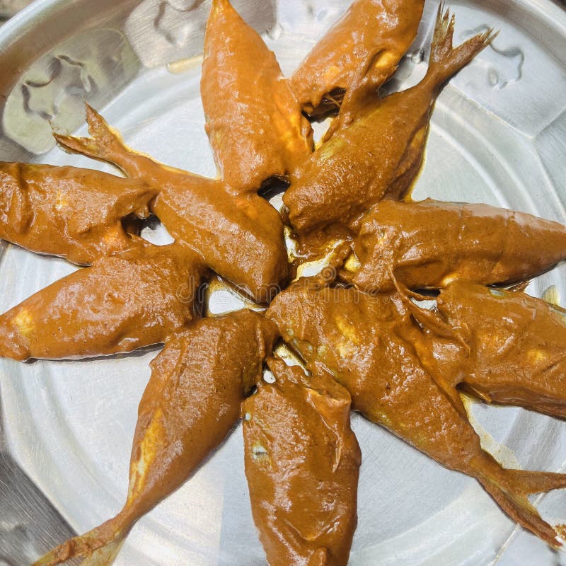 Marinated fish for frying stock image. Image of animal - 260867567