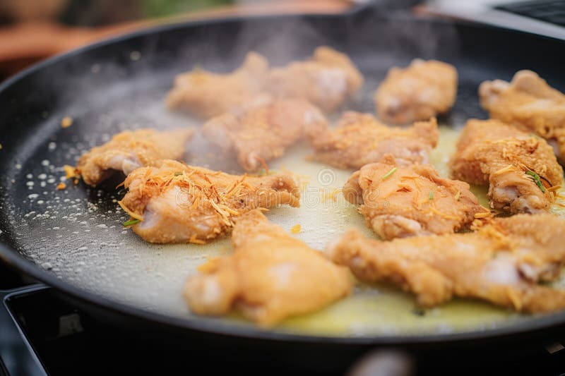 Marinated Fried Chicken Pieces before Cooking on a Pan Stock Photo ...