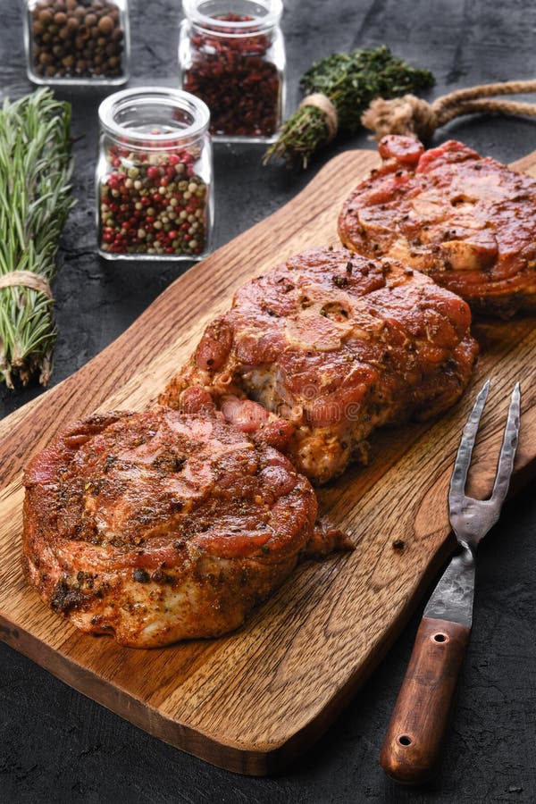 Fresh marinated lamb neck stock photo. Image of roast - 207912070