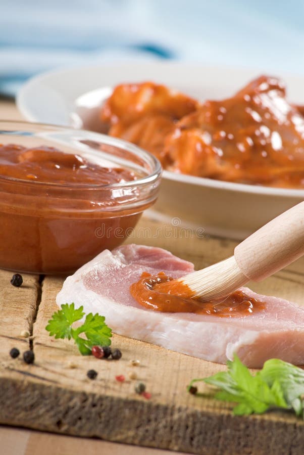Marinated meat stock photo. Image of cutting, steak, savory - 5893270