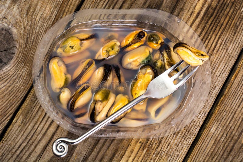 Marinated mussels in brine stock photo. Image of cuisine - 87843046