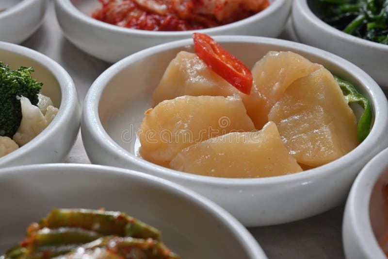 Marinated Raddish Korean Kim Chi Side Dish Stock Photo - Image of lunch ...