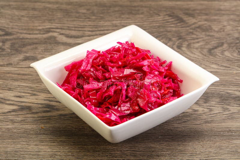 Marinated Red Cabbage in the Bowl Stock Photo - Image of ingredient ...