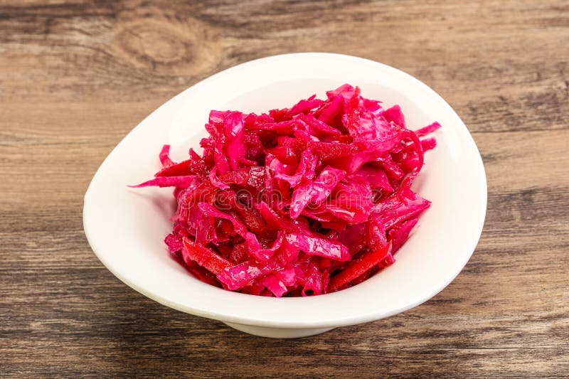 Marinated Red Cabbage in the Bowl Stock Image - Image of food ...