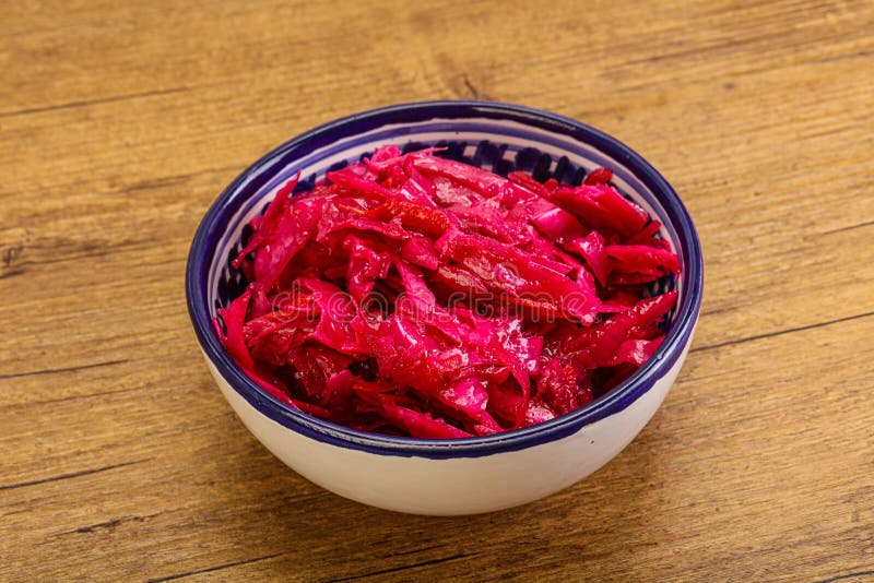 Marinated Red Cabbage in the Bowl Stock Photo - Image of traditional ...