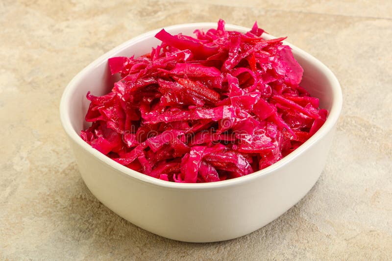 Marinated Red Cabbage in the Bowl Stock Image - Image of healthy ...