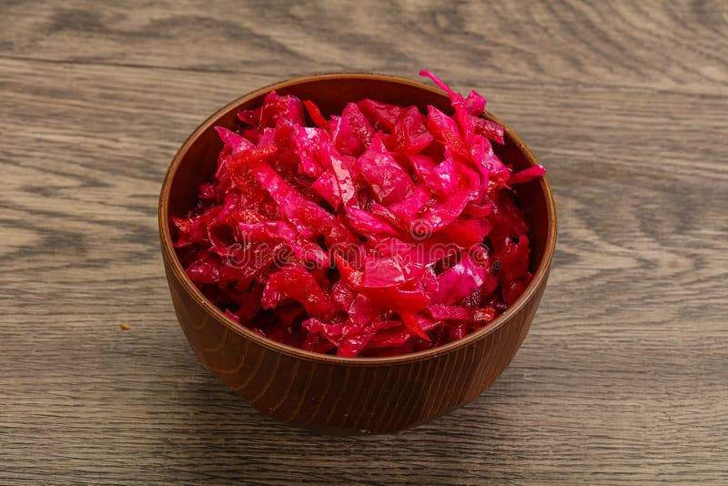 Marinated Red Cabbage in the Bowl Stock Photo - Image of homemade ...