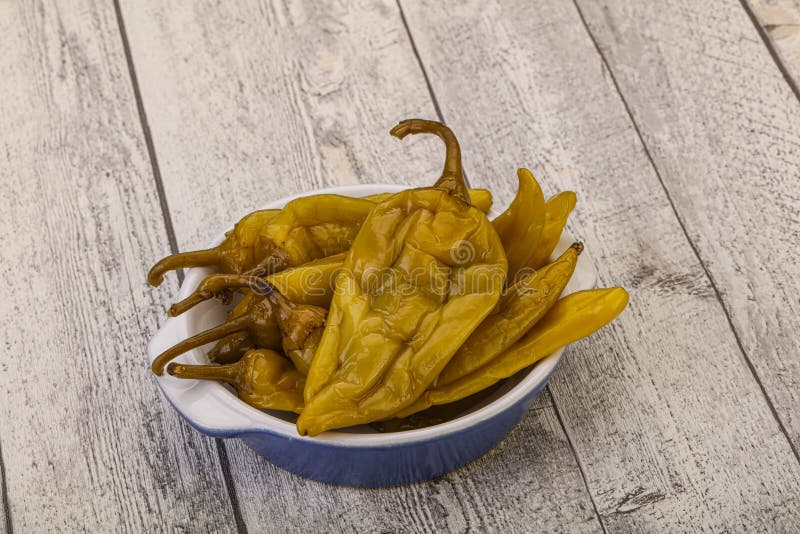 Marinated Spicy and Hot Green Pepper Stock Photo - Image of natural ...