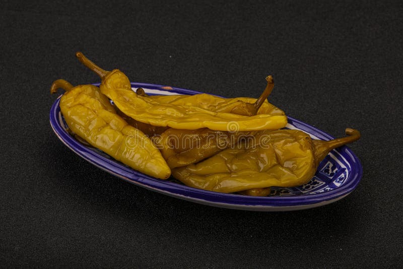 Marinated Spicy and Hot Green Pepper Stock Image - Image of organic ...