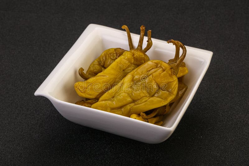 Marinated Spicy and Hot Green Pepper Stock Image - Image of green ...