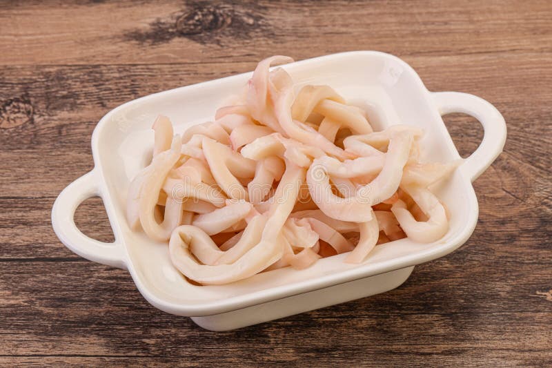 Marinated Squid Slices in the Bowl Stock Photo - Image of meal, cuisine ...