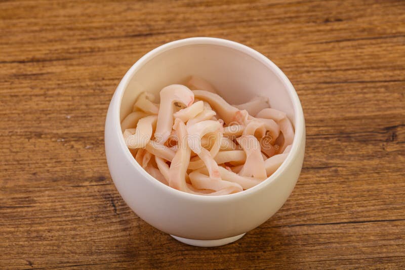 Marinated Squid Slices in the Bowl Stock Photo - Image of fish, dish ...