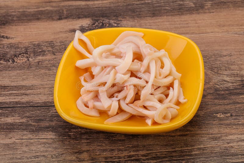 Marinated Squid Slices in the Bowl Stock Image - Image of cuisine ...