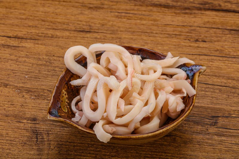 Marinated Squid Slices in the Bowl Stock Photo - Image of delicious ...