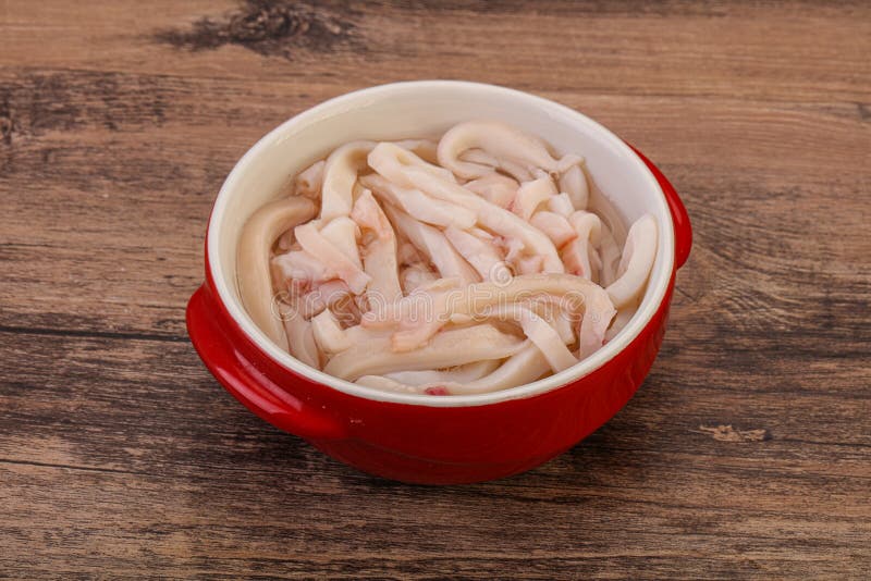 Marinated Squid Slices in the Bowl Stock Photo - Image of tasty ...