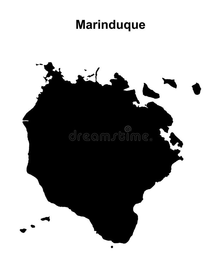 Marinduque outline map stock vector. Illustration of blank - 360618427