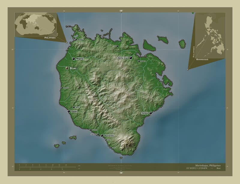 Marinduque, Philippines. Wiki. Labelled Points of Cities Stock ...
