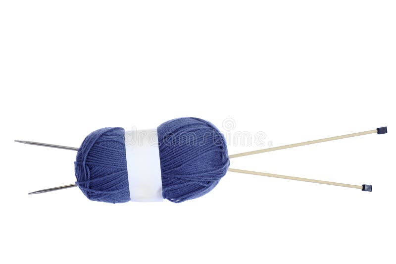 Marine blue knitting yarn stock photo. Image of wool - 22592576