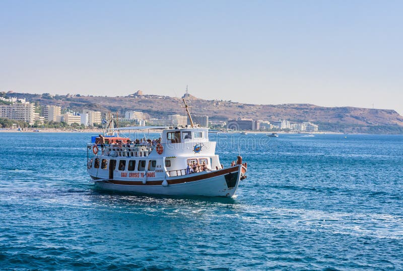Marine boat. Rhodes editorial stock image. Image of tourism - 48947214
