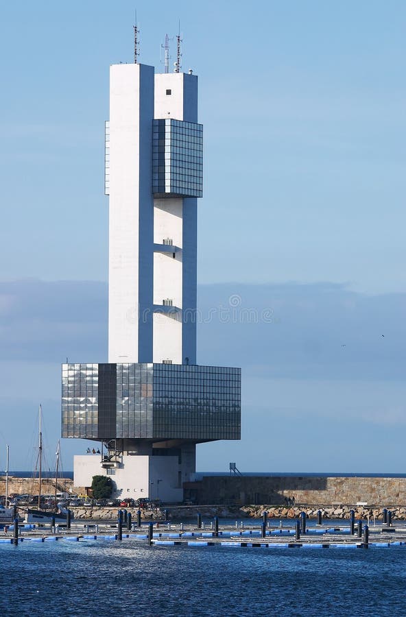Marine Control tower stock image. Image of building, jetty - 33358061