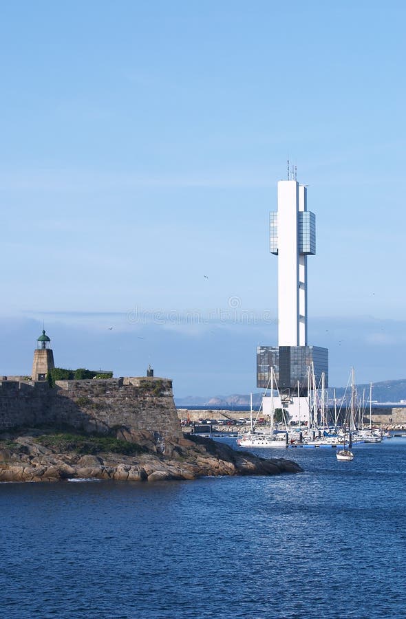 Marine Control tower stock image. Image of quay, collision - 33358073