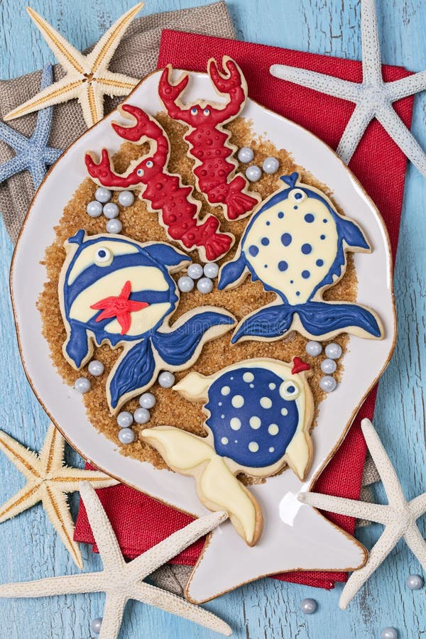 Marine cookies stock photo. Image of beach, horizontal - 53419764