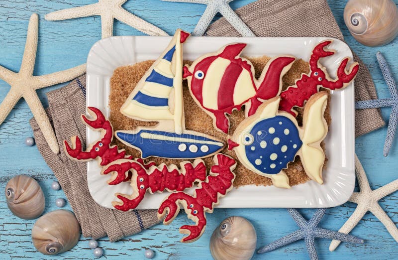 Marine cookies stock photo. Image of closeup, holiday - 53539386