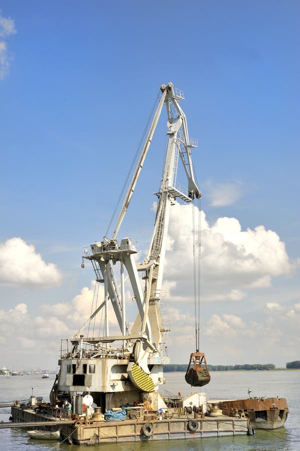 Marine dredge stock image. Image of pole, equipment, clay - 18118697