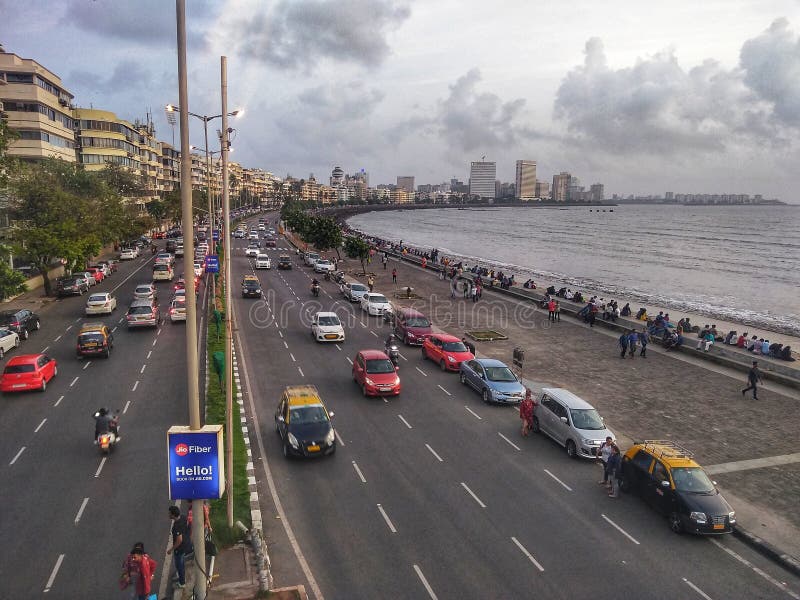 Marine Drive, Mumbai, Maharashtra, India Editorial Photo - Image of ...