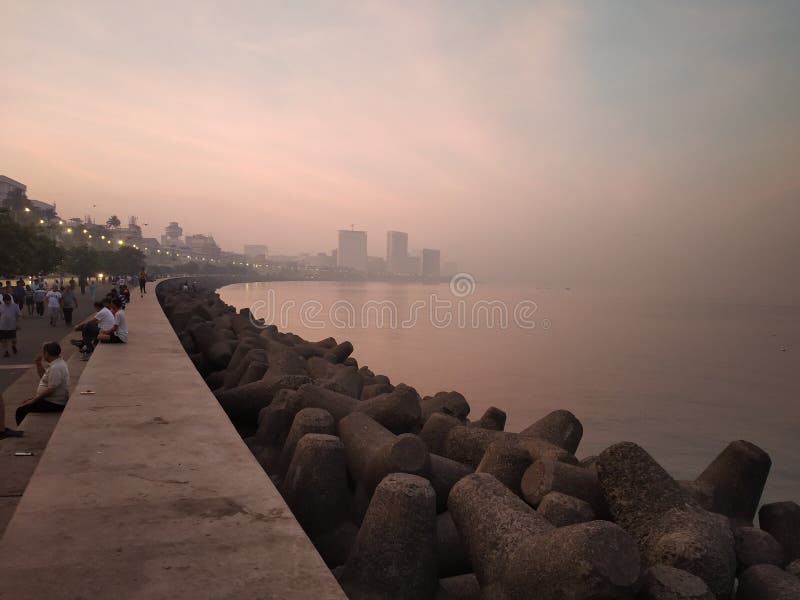 Marine Drive, Mumbai editorial stock photo. Image of mumbai - 66976603