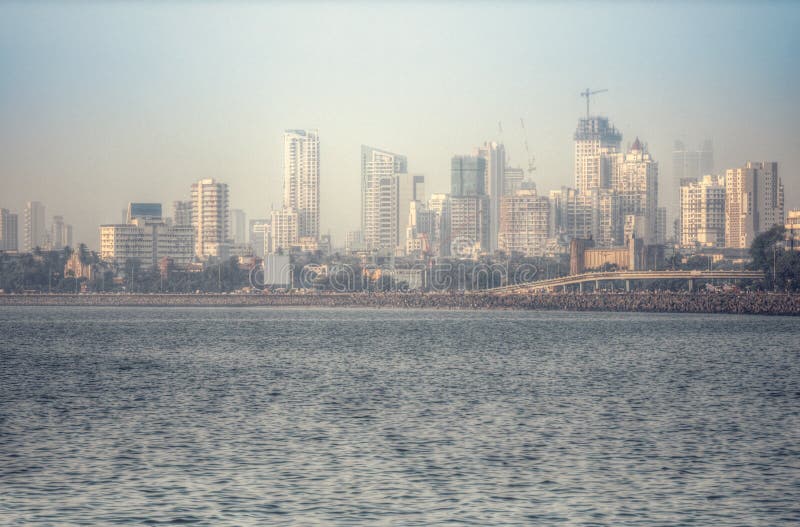 Marine Drive stock image. Image of building, modern, asia - 89600983