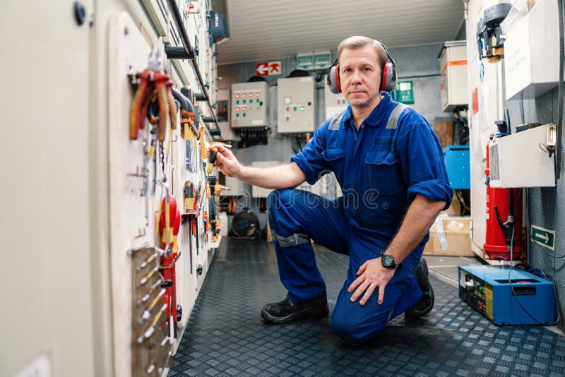 Marine Engineer Officer in Engine Control Room ECR. he Works in ...