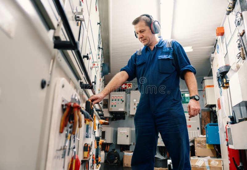 Marine Engineer Officer in Engine Control Room ECR. he Works in ...