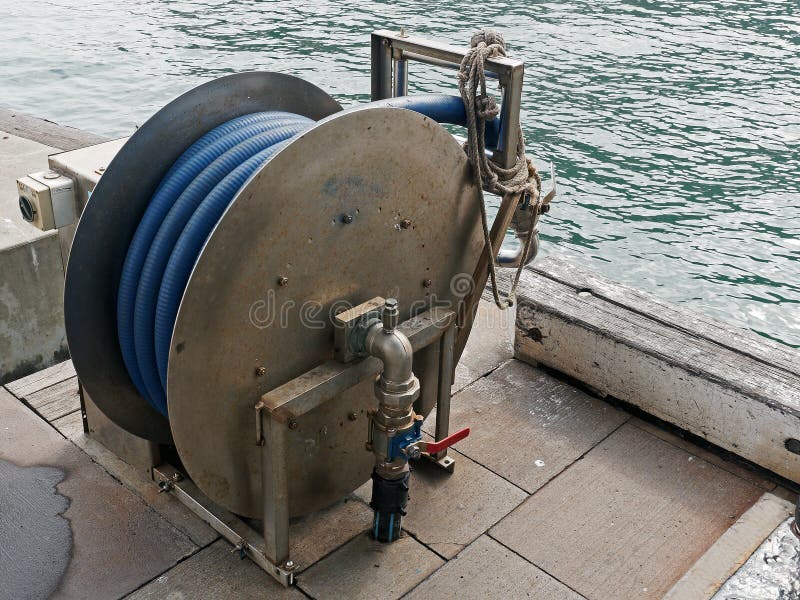 Marine Fire Extinguishing System with Red Pipes on a Dry Cargo Ship ...